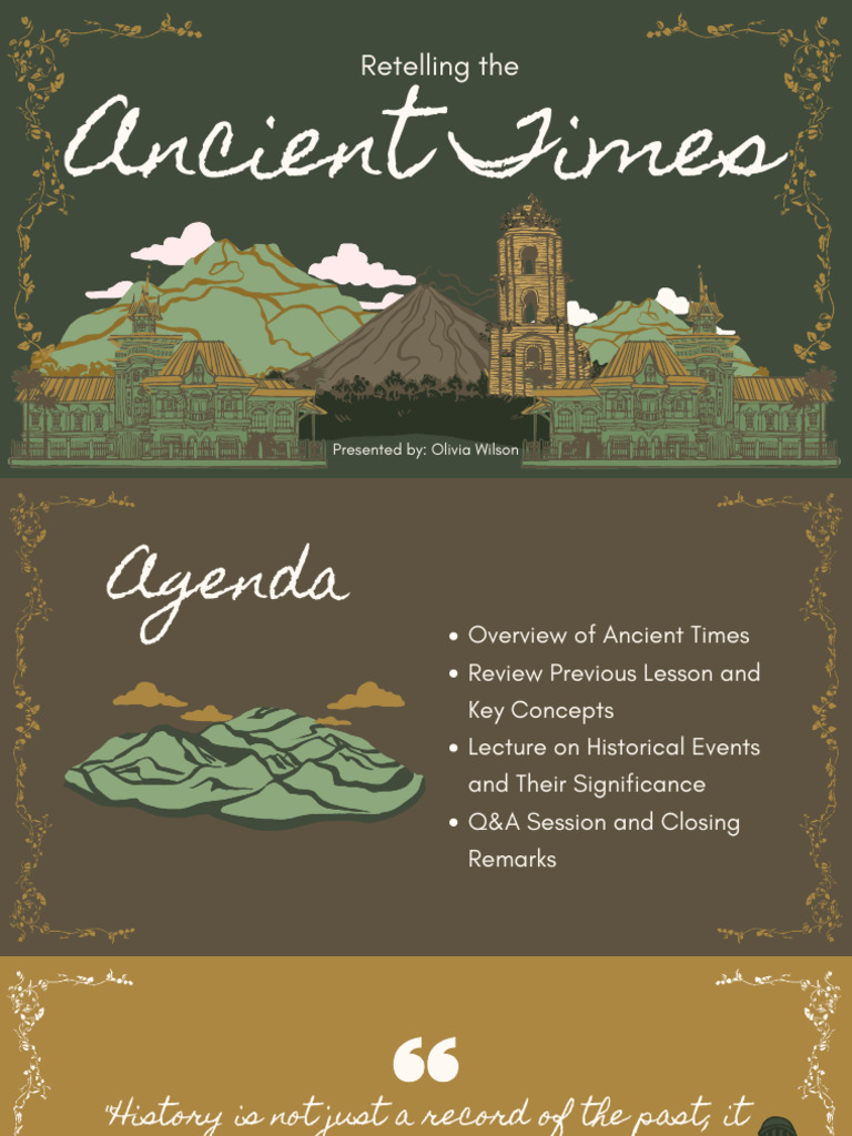 Overview of Ancient Times and Culture | PDF