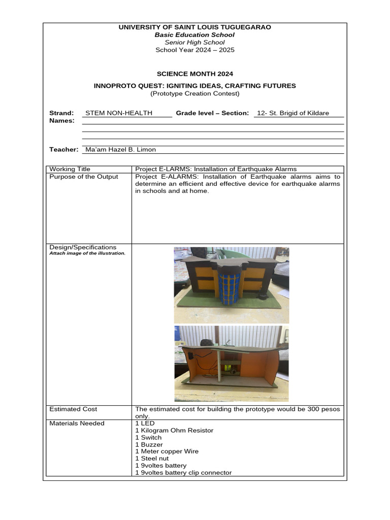 Prototype Making Template | PDF