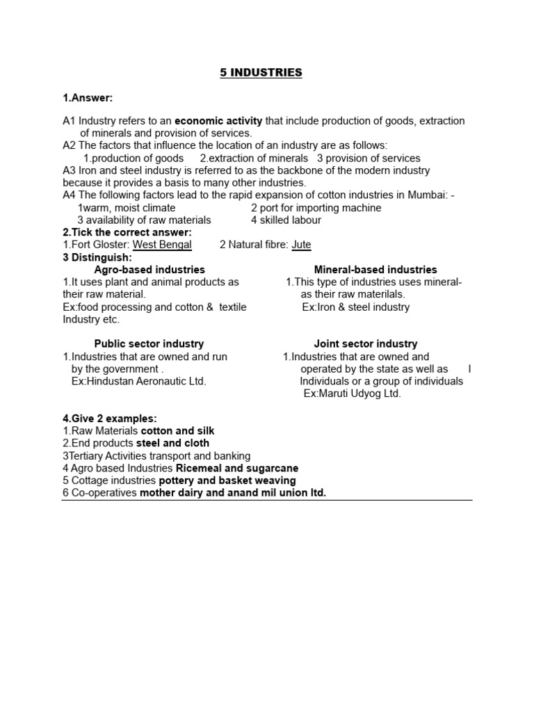 Overview of Key Industries and Types | PDF