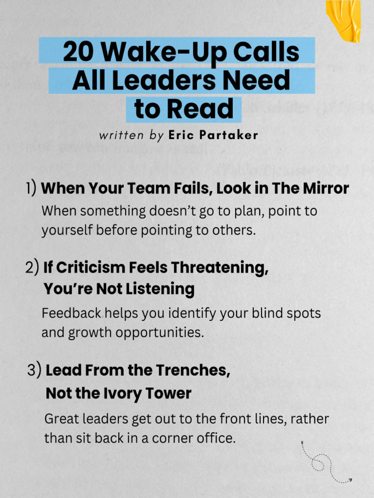 20 Harsh Truths Every Leader Needs To Read | PDF