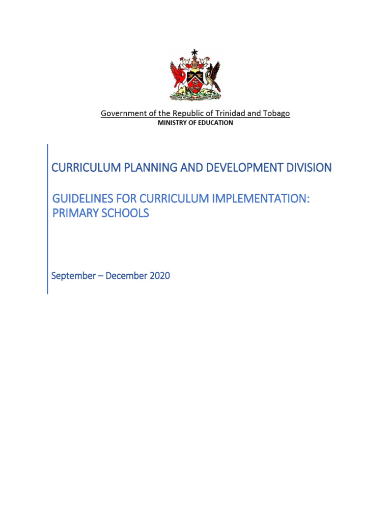 Guidelines for Curriculum Implementation for Primary Schools Term One ...