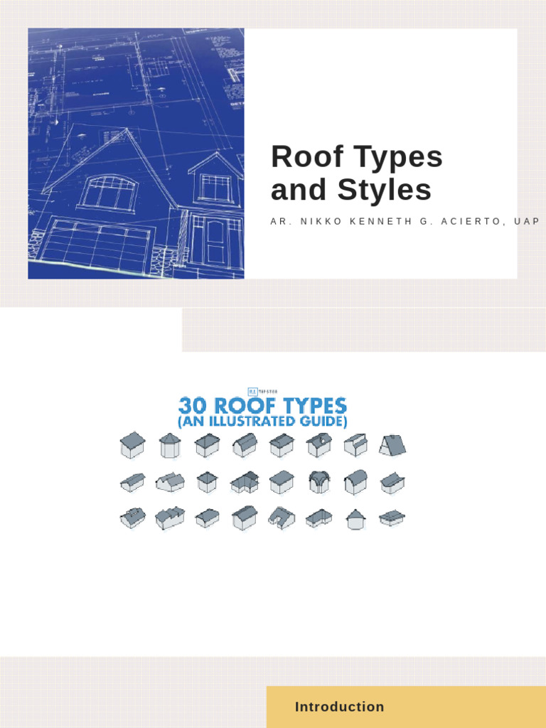 Comprehensive Guide to Roof Types | PDF | Roof | Architectural Elements