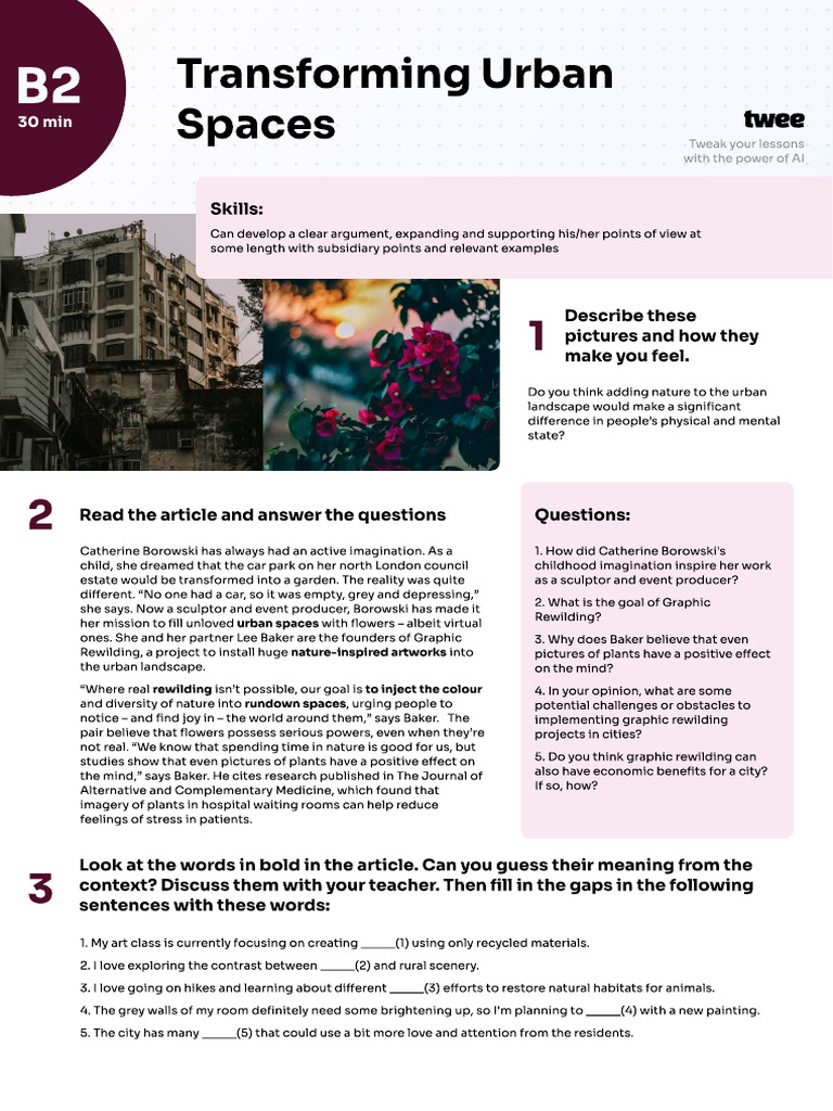 Urban Spaces b2 30min | PDF | Cognitive Science | Behavioural Sciences