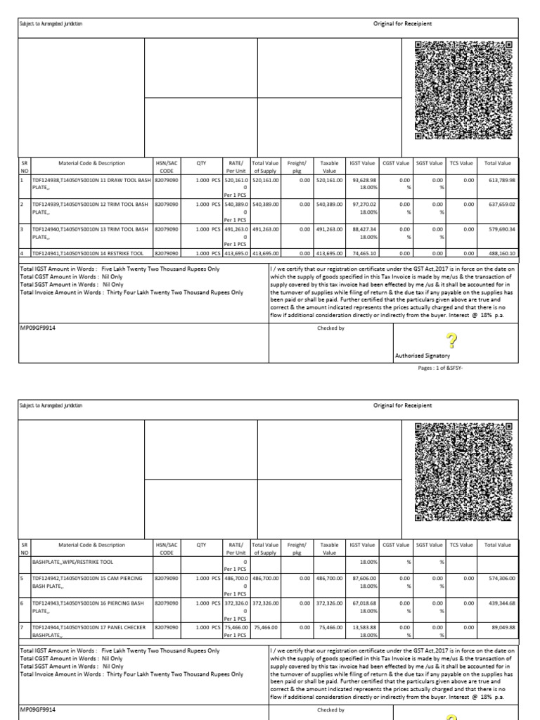 ZS09_1115_1199082524 | PDF | Invoice | Taxes
