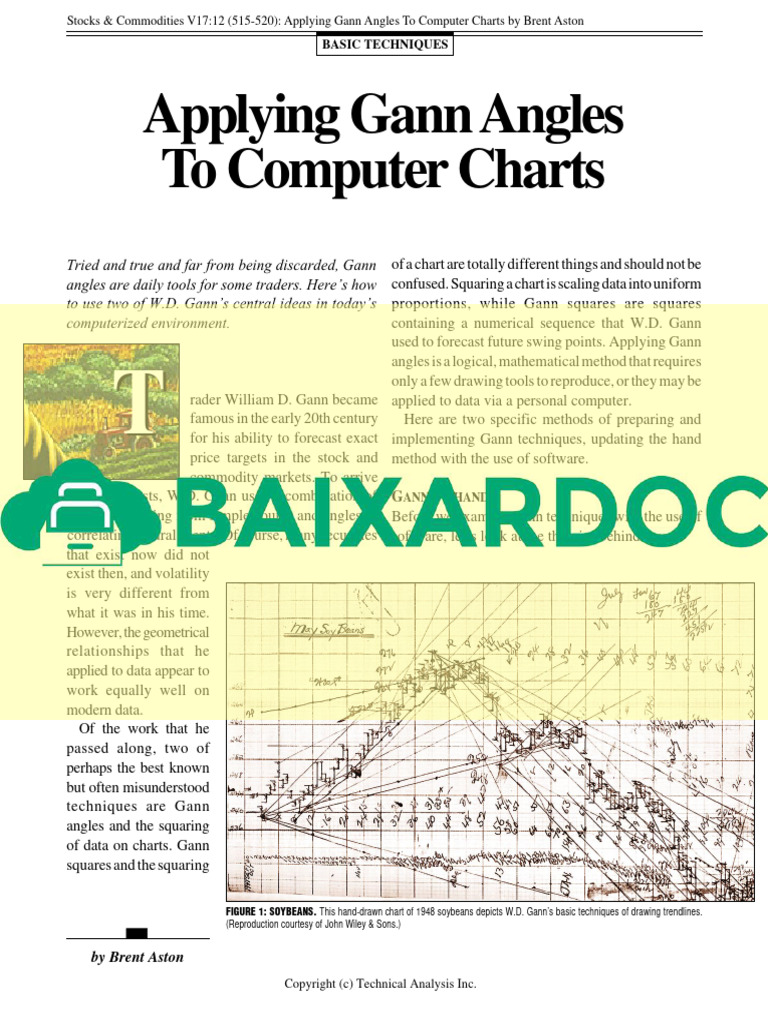 Applying Gann Angles To Computer Charts | PDF | Technical Analysis ...