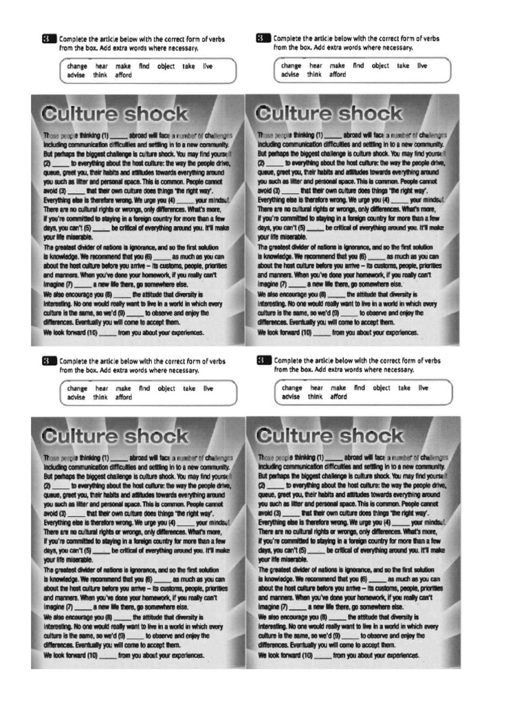 Unit 2 - WB Verb Patterns 1 | PDF