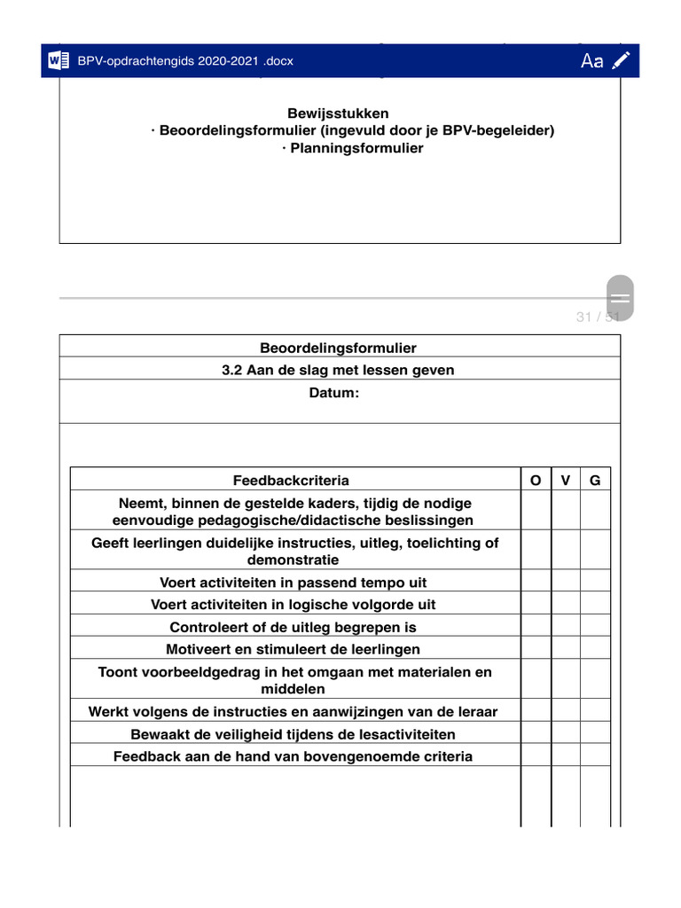 BPV-opdrachtengids 2020-2021 | PDF