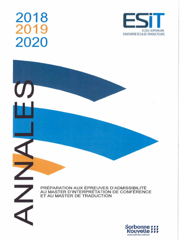 Annales Esit 2018-2019-2020 | PDF