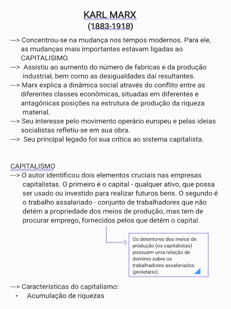 Resumo Marx - 241027 - 210023 | PDF