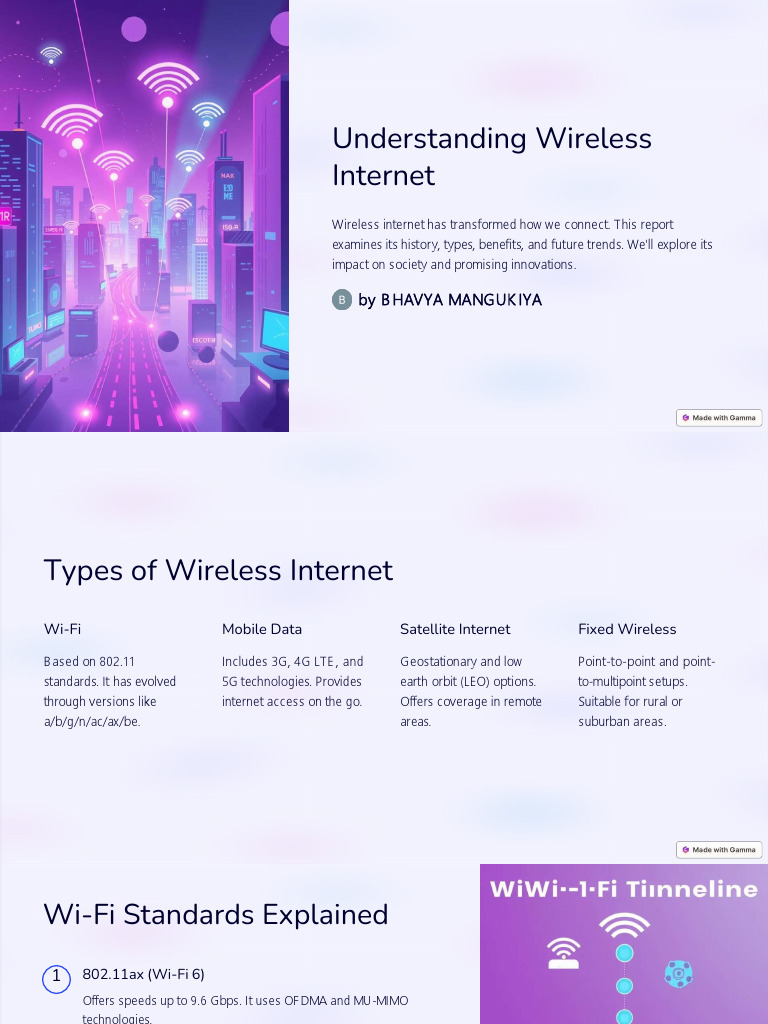 Understanding Wireless Internet | PDF | Wi Fi | Ieee 802.11