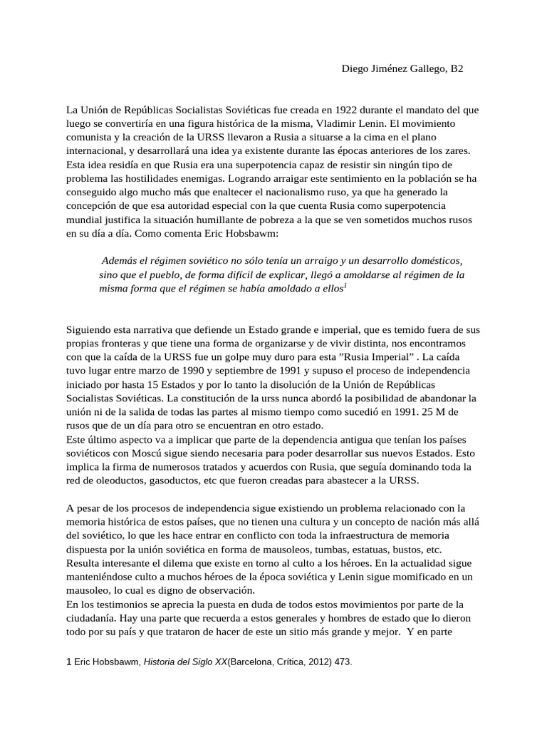 Vision Actual de La URSS | PDF | Vladimir Putin | Política mundial