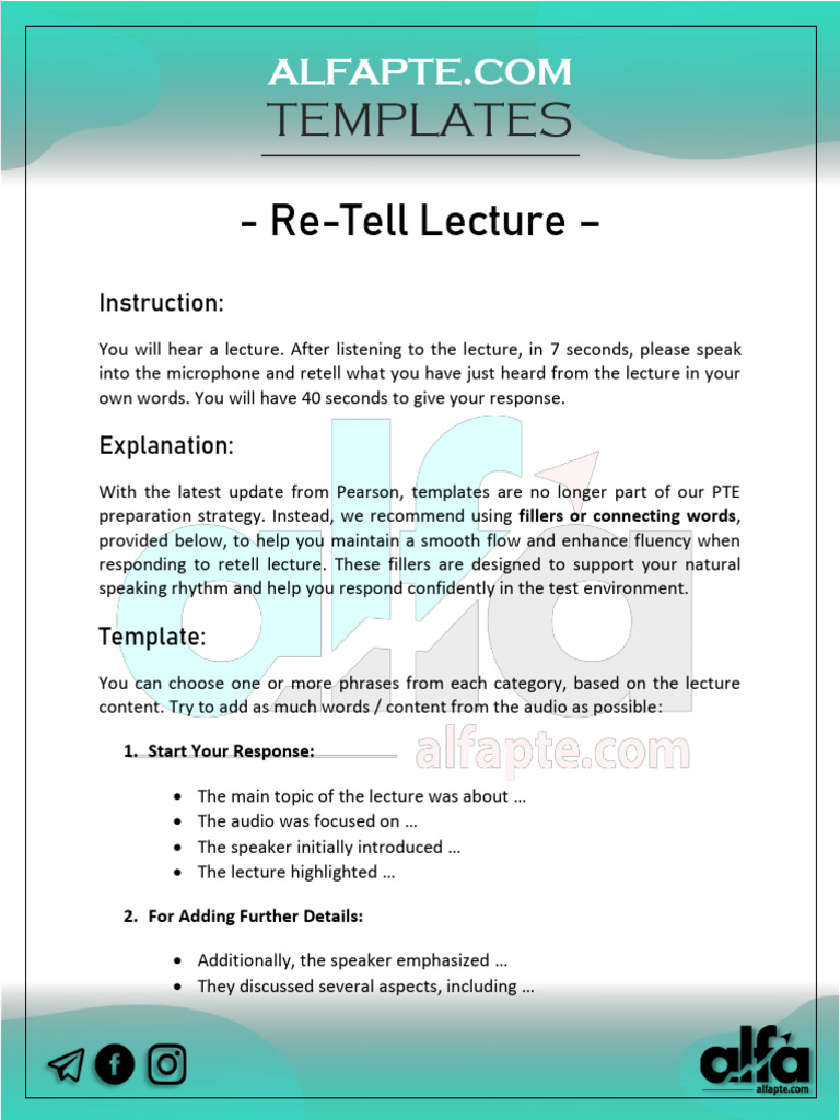 Retell Lecture | PDF
