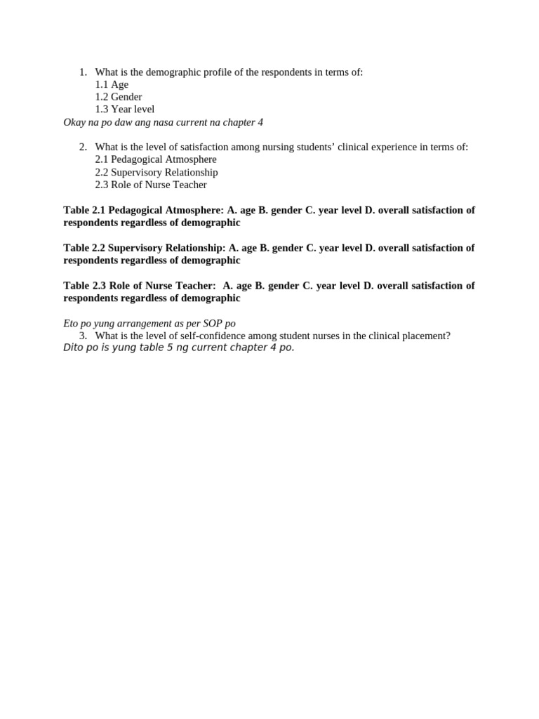 Demographic Profile of Nursing Students | PDF
