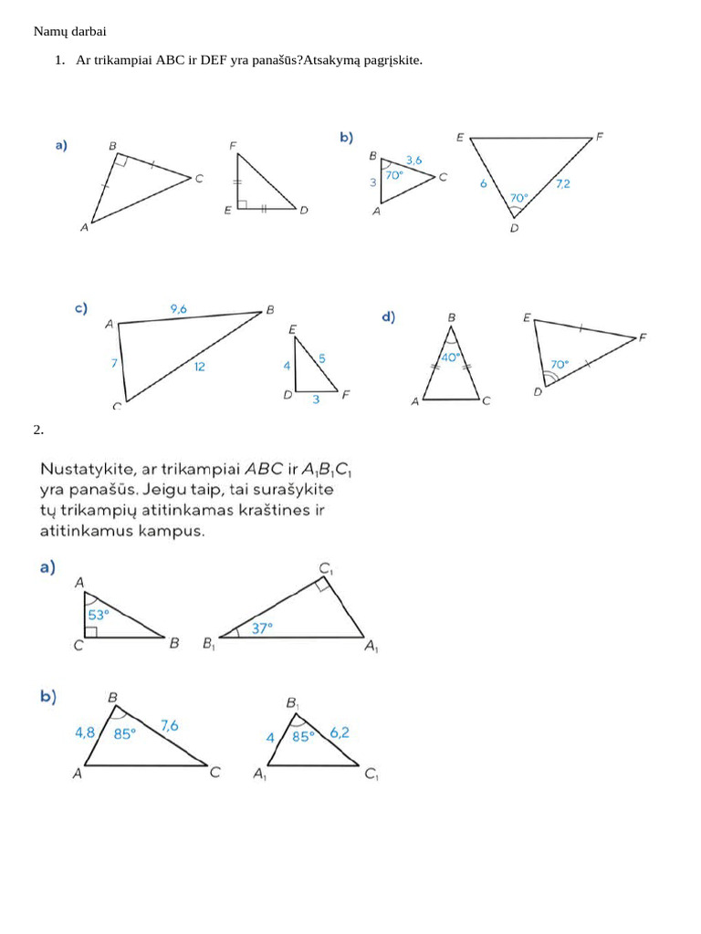 ND Trikampio Panasumo Pozymiai | PDF