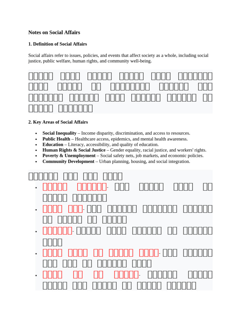 Understanding Social Affairs Concepts | PDF | Social Work | Poverty