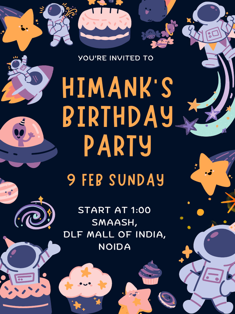 Himank's Birthday Invitation | PDF
