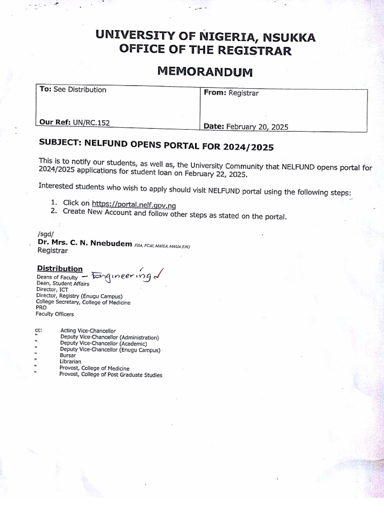 Nelfund Opens Portal | PDF