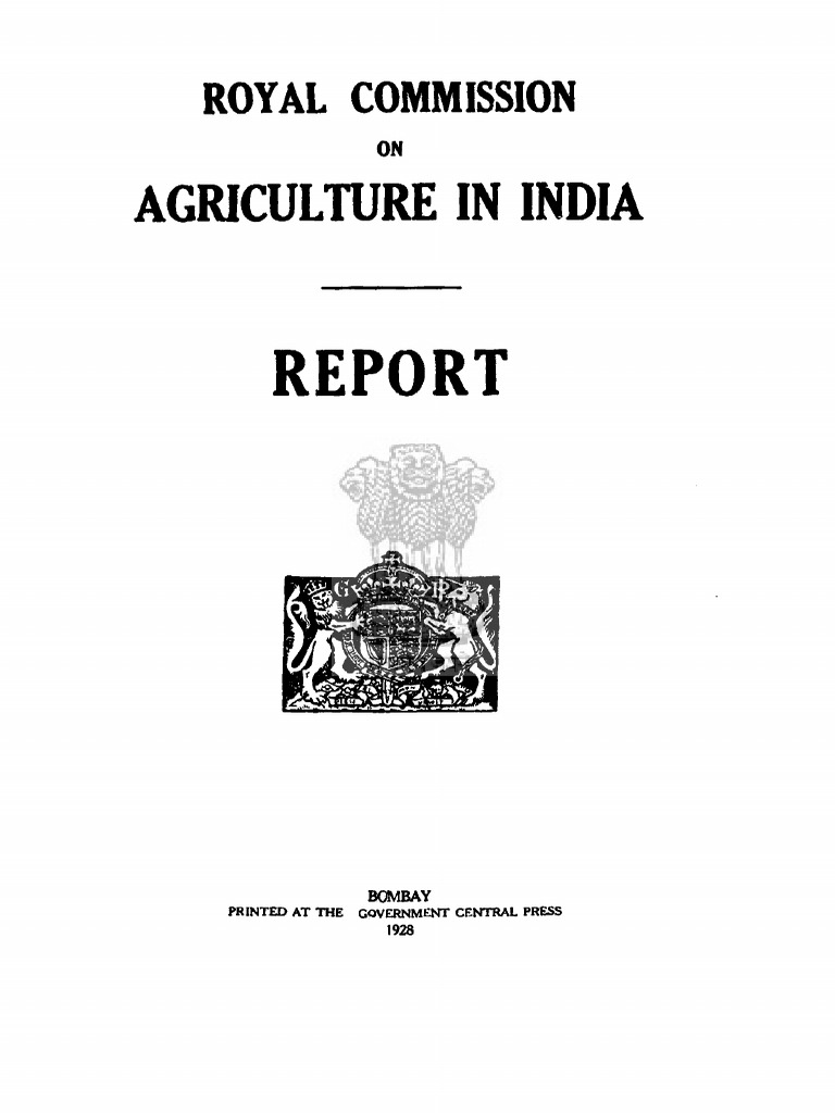 1928 APMC TheBritishRoyalCommission Report | PDF