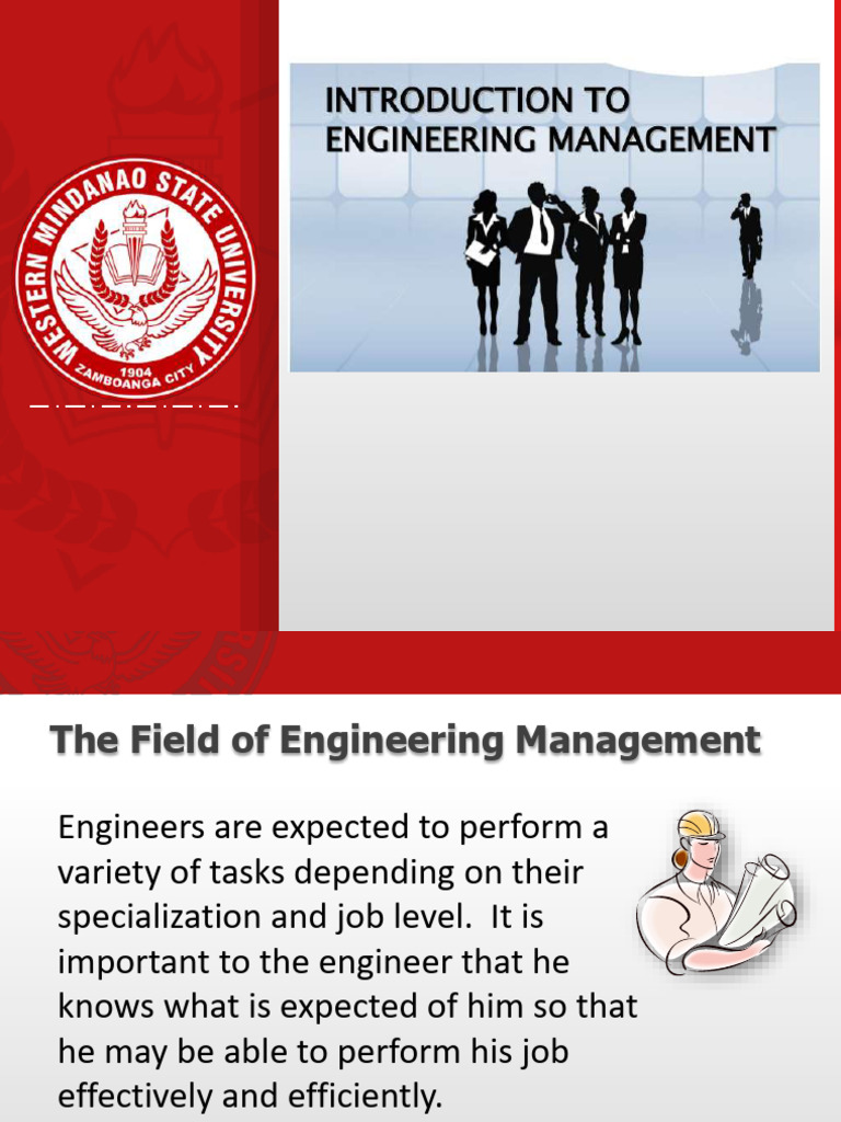 1 Engineering Management 1 | PDF | Engineer | Engineering