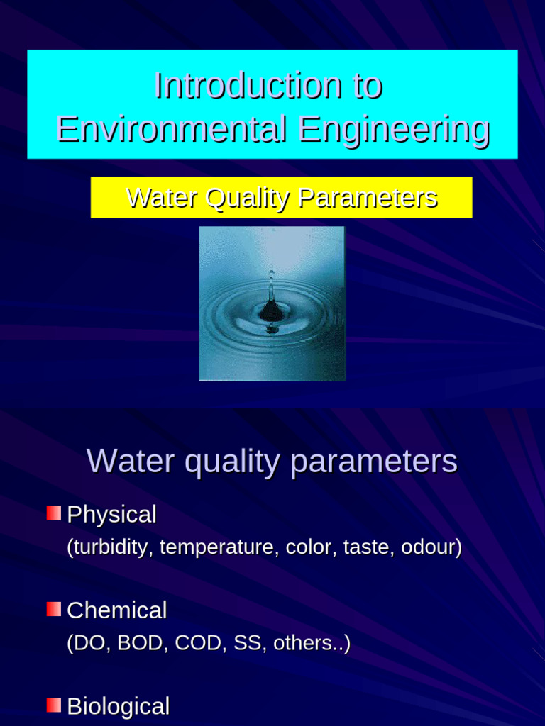 Intro-Water Quality Parameters | PDF