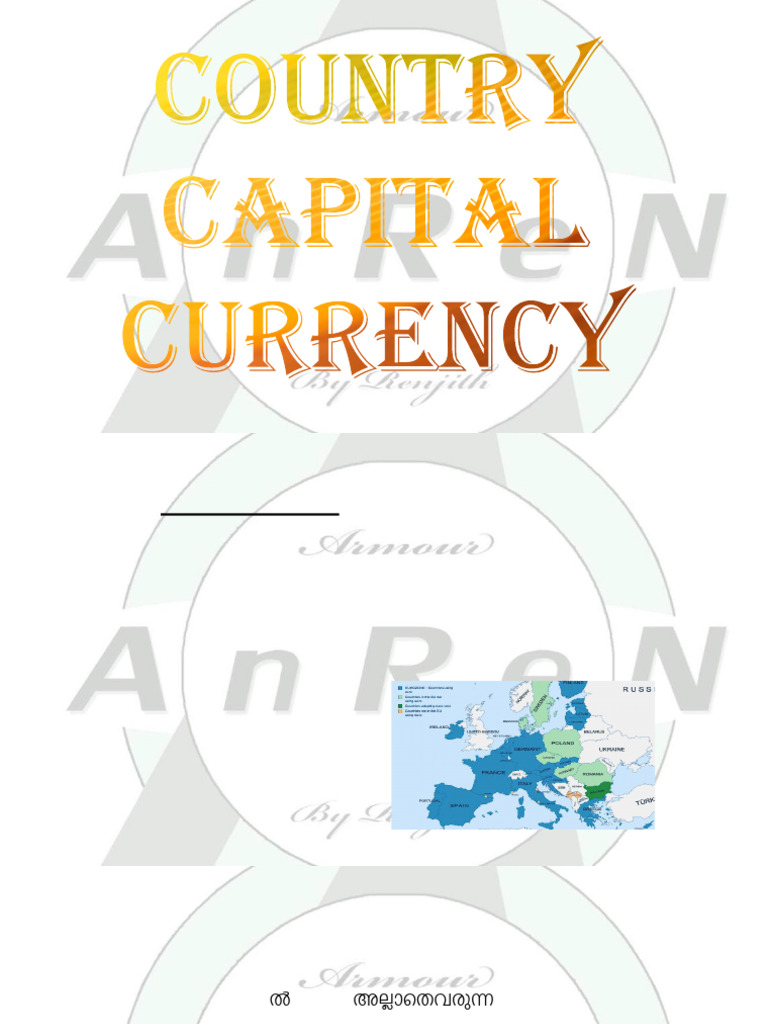 Country Capital Currency Note | PDF