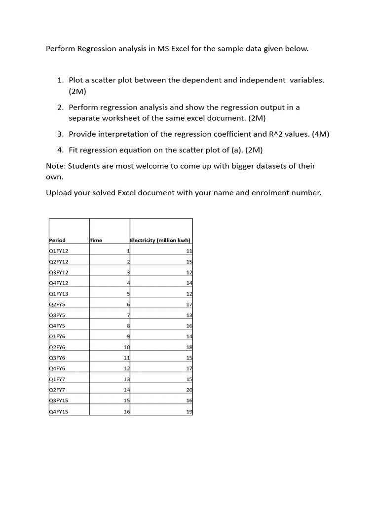 Excel Regression Analysis Guide | PDF