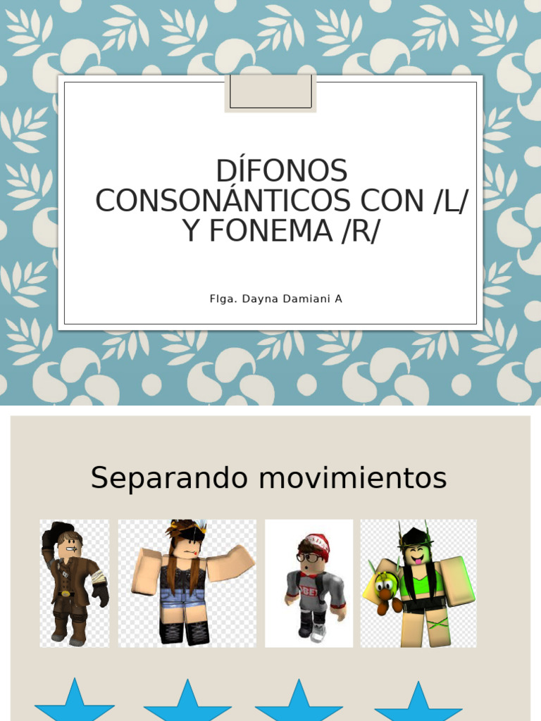 Sesión 4 Dífono Consonántico Con L - R Simple Final | PDF