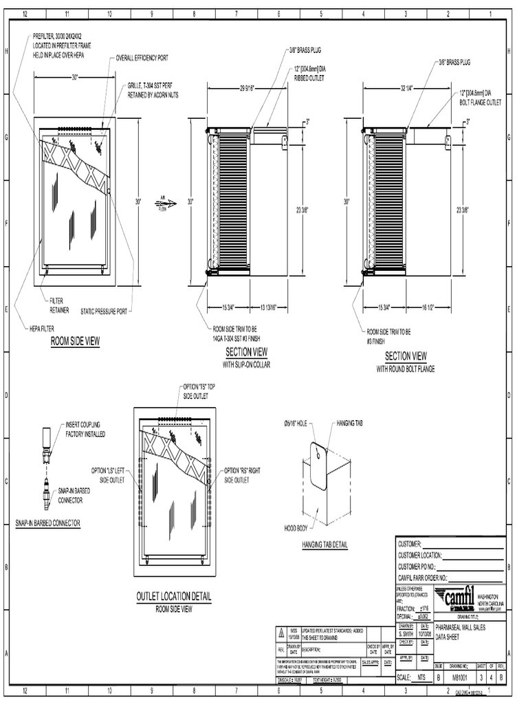 Pharmaseal Wall Mount Detail Sheet | PDF
