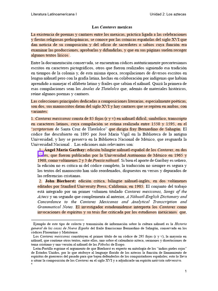 Apunte 6 - U2 | PDF | Náhuatl | azteca