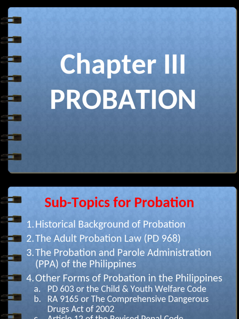 Understanding Probation in the Philippines | PDF | Parole | Probation
