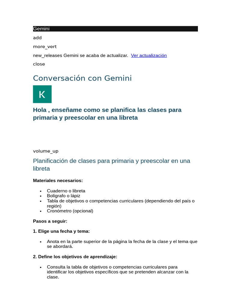 Planificación de Clases para Primaria y Preescolar | PDF ...