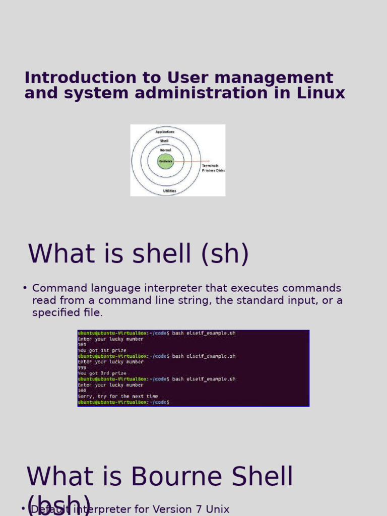 Lecture 6 User Management and System Administration in Linux | PDF | Sudo | Command Line Interface
