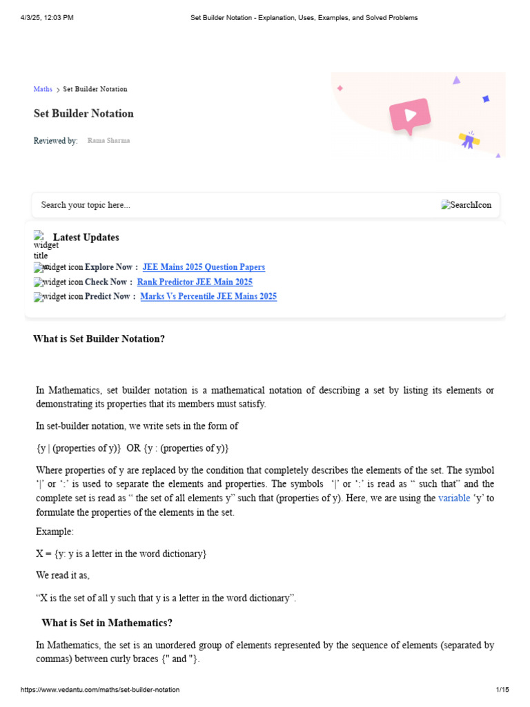 Set Builder Notation Explained | PDF | Integer | Numbers