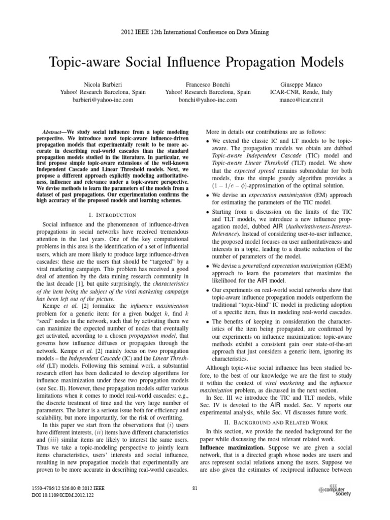 Barbieri. 2012 | PDF | Applied Mathematics | Statistical Theory