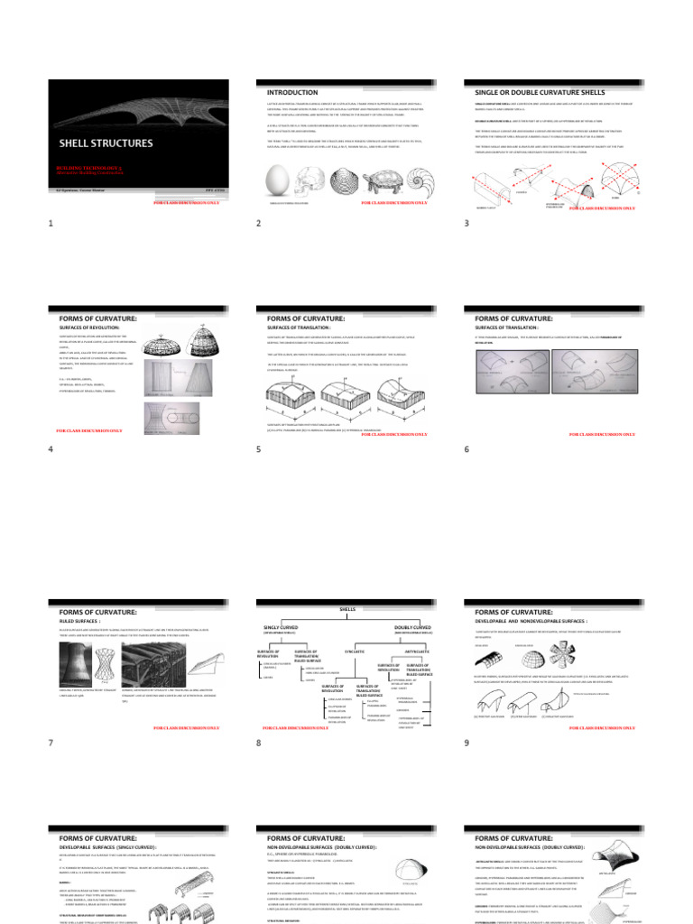 Overview of Shell Structures | PDF | Geometric Objects