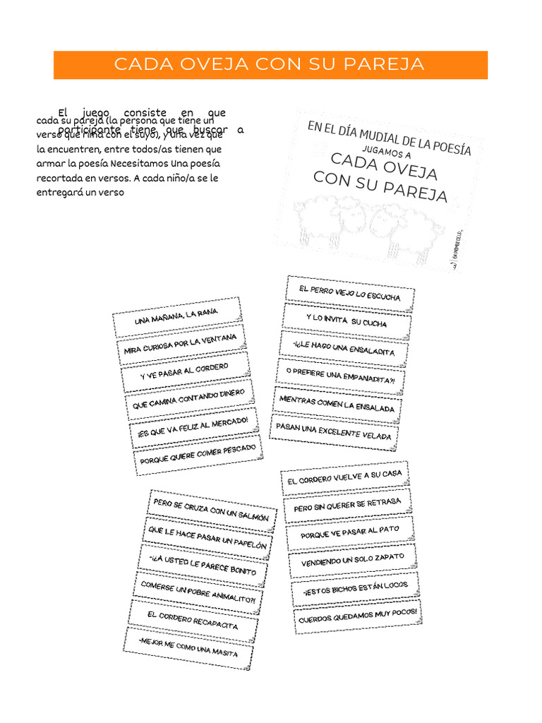 Cada Oveja Con Su pareja@ENPRIMERCICLO PDF | PDF | Animales y humanos | Fonética