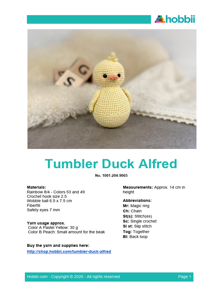Pato | PDF | Crochet | Figured Fabrics
