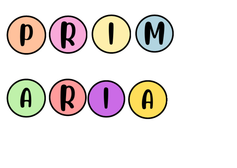 Alphabet Letters A-Z Circle Flashcards in Colorful Bold Style | PDF