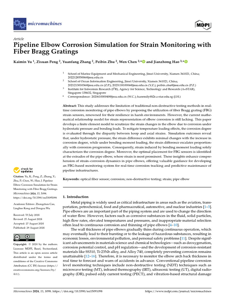 Pipeline Elbow Corrosion Simulation For Strain Mon | PDF | Stress ...