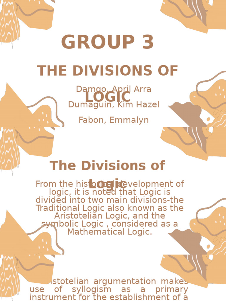 Divisions of Logic Explained | PDF | Logic | Argument