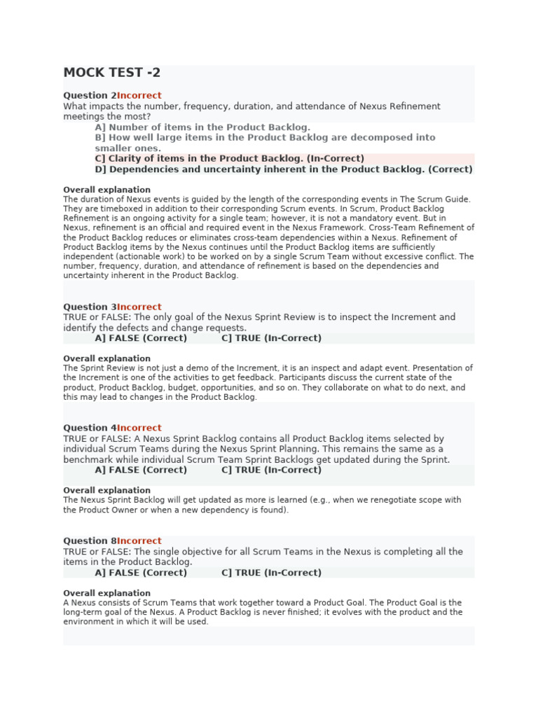 Mock Test 2 | PDF | Scrum (Software Development) | Technology Development