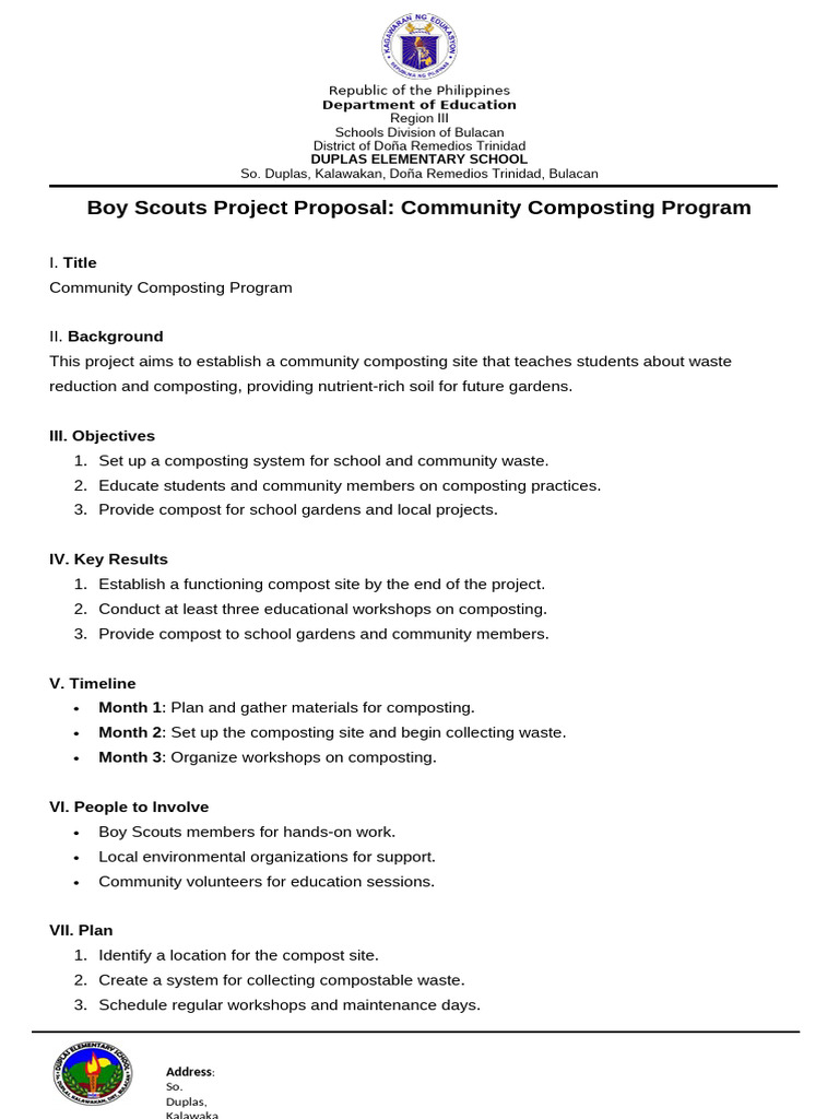 Project Proposal in BSP | PDF | Compost | Natural Environment