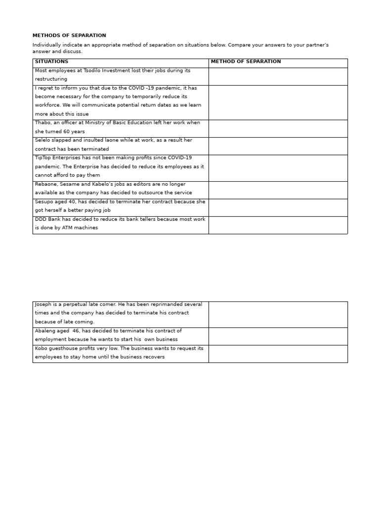 METHODS OF SEPARATION | PDF