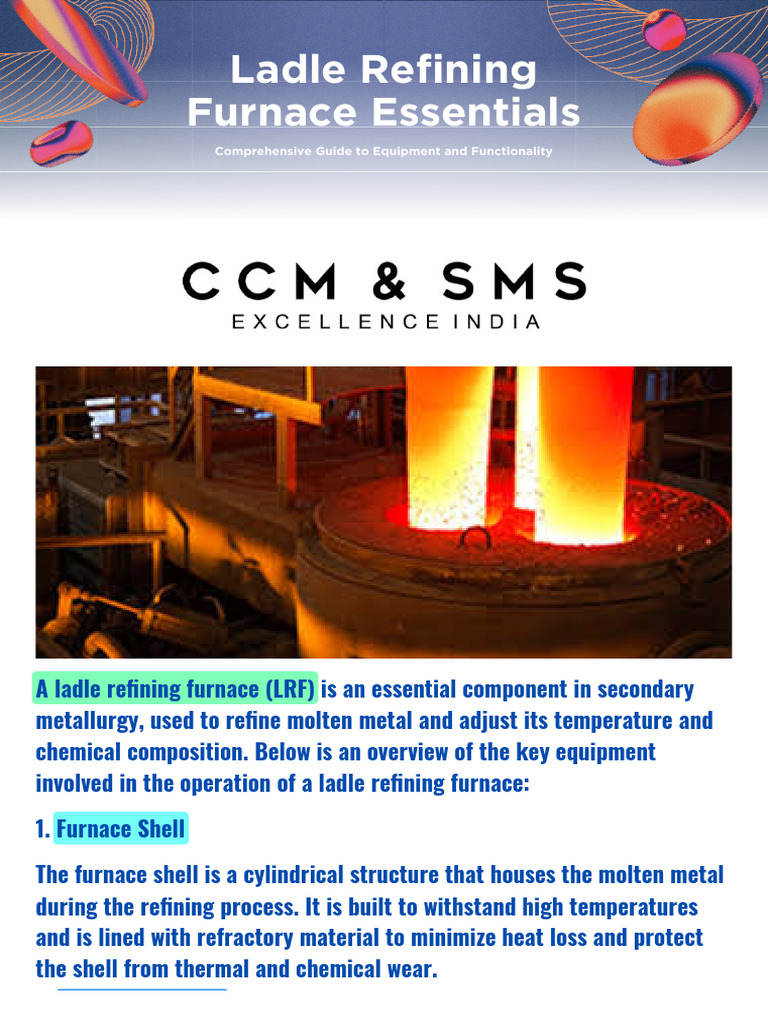 Ladle Refining Furnace Operation Guide | PDF | Refractory | Metals