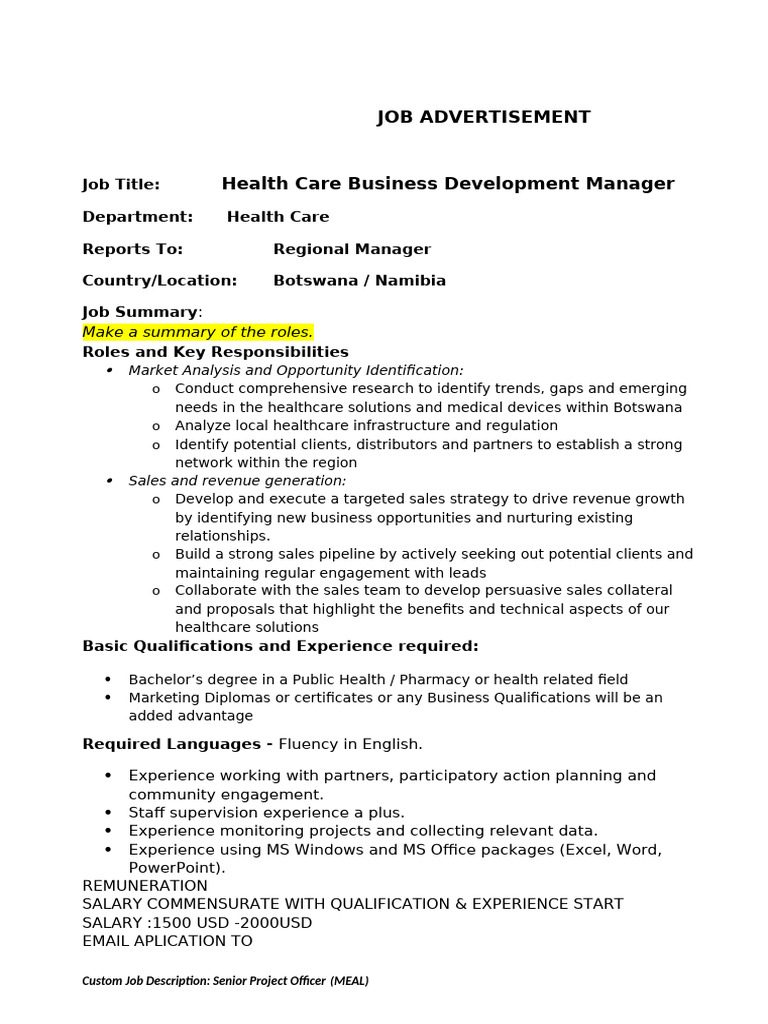 JOB ADVERTISEMENT-CORRECTED Open | PDF