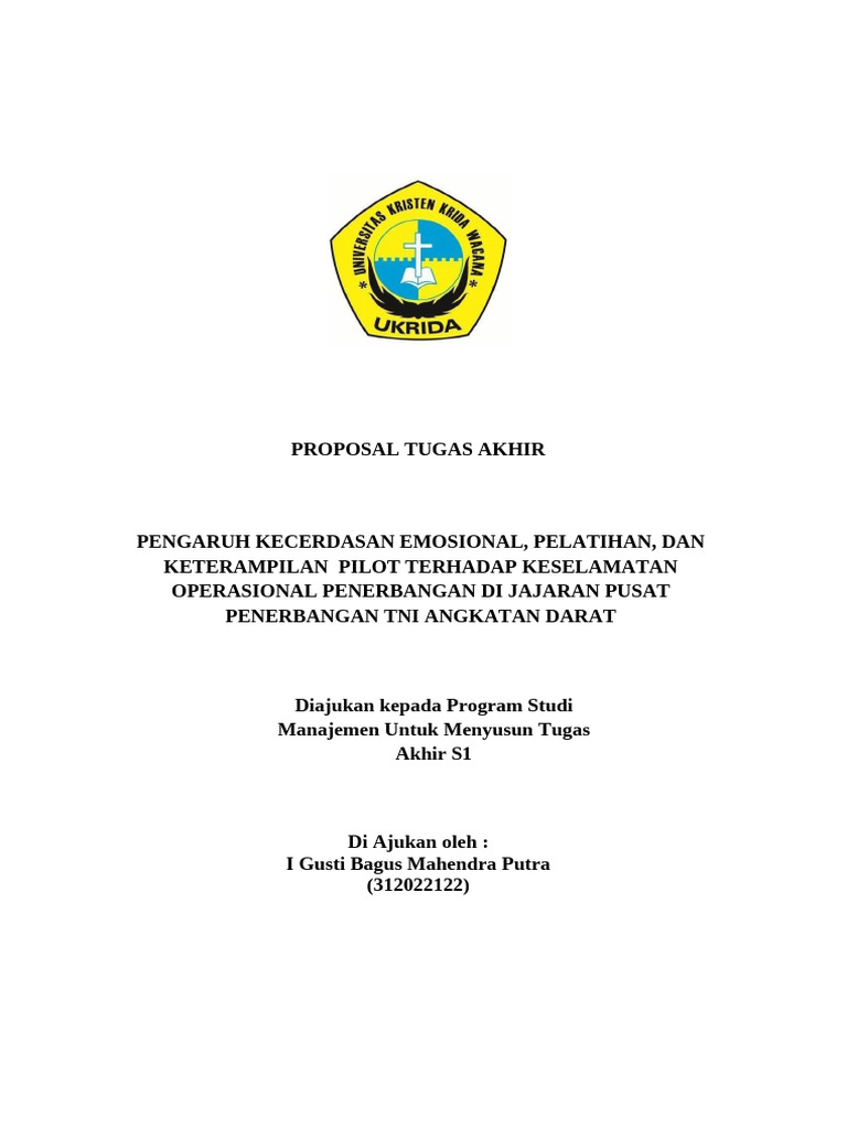 Proposal Tugas Akhir | PDF