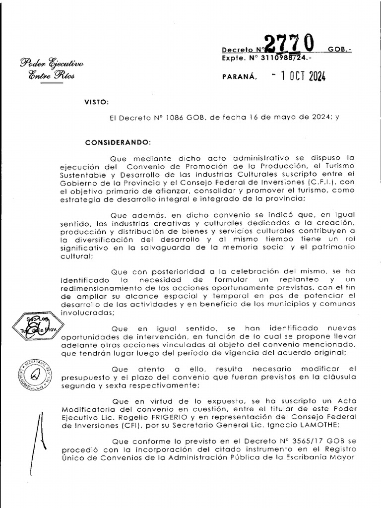 Decreto 2770 2024 Gob | PDF