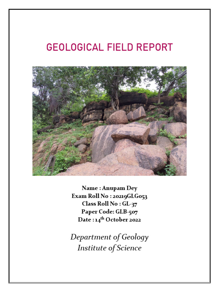 Geological Field Report | PDF | Cave | Sedimentary Rock