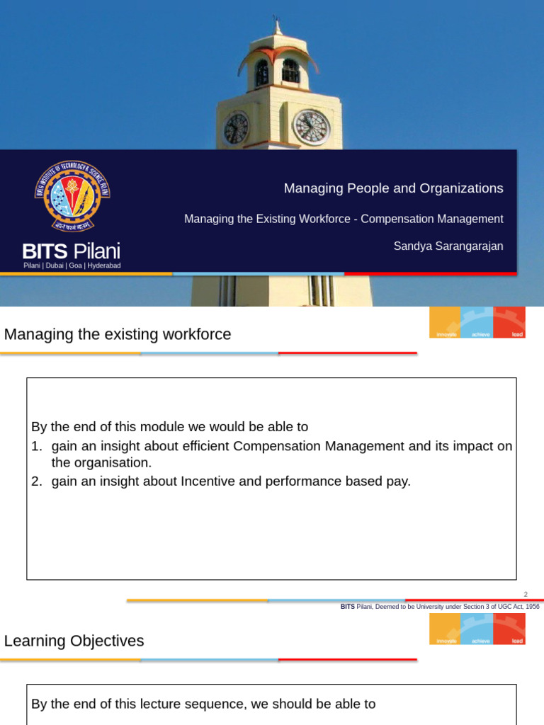 MPO - Lecture 14 - Compensation Management | PDF | Incentive | Compensation And Benefits