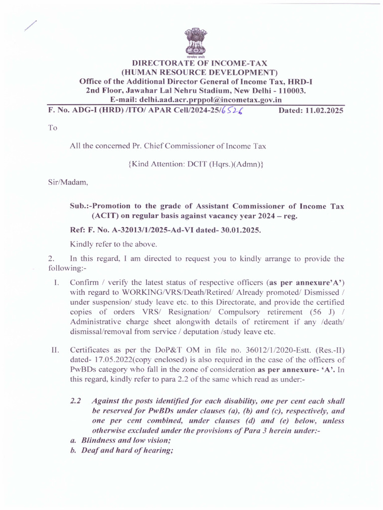 ACIT 2024 Information For Regular | PDF